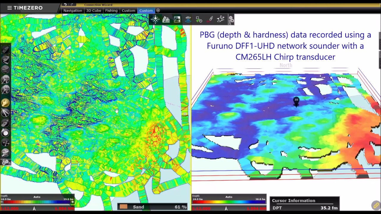 Maxsea Timezero Professional v3.2 showing the Divider tool & Profile window - YouTube