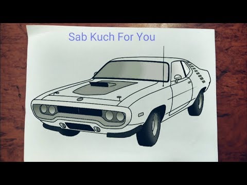 #9 How to Draw Muscle car |1971 Plymouth Road Runner| Step by step ...
