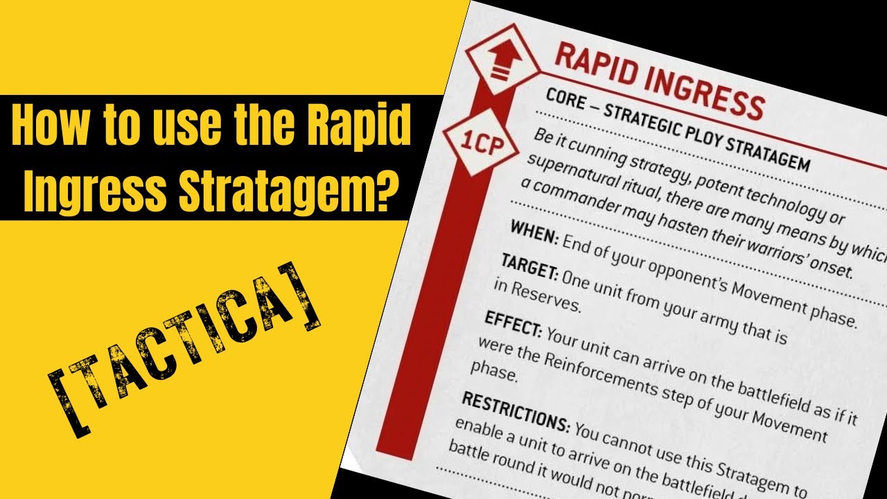 How To Use The Rapid Ingress Stratagem Warhammer 40k 10th Tactica ...