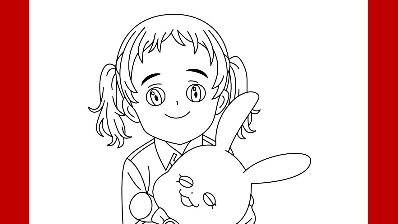 How to Draw Conny and little bunny the promised neverland Step by Step ...
