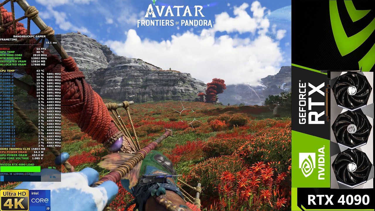Avatar Frontiers of Pandora Ultra Ray Tracing, DLSS 4K | RTX 4090 | i9 ...