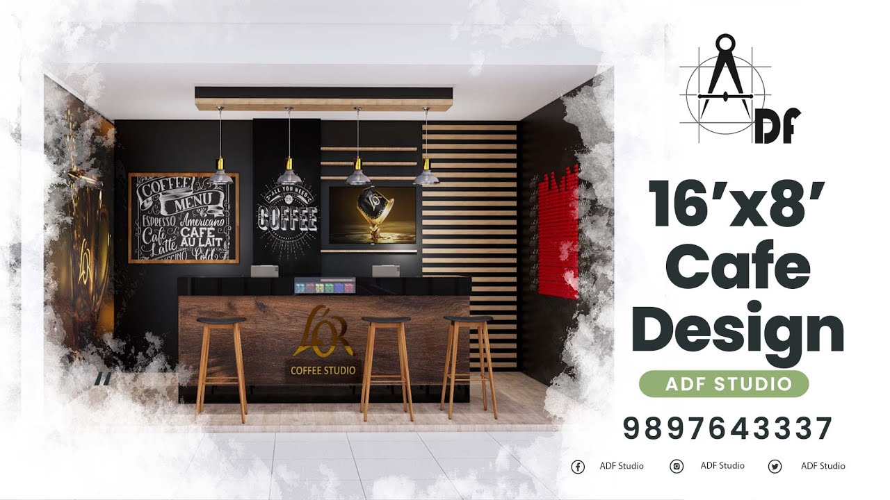 16x8 coffee shop | Open tea shop interior design idea | Open cafe ...