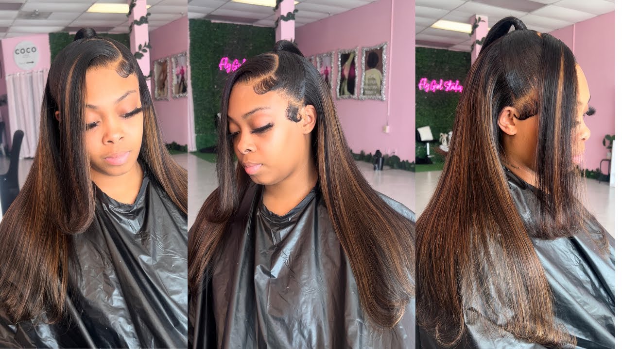 Perfect Highlight Wig Half Up Half Down Style & Install Ft. Sofeel Wigs ...