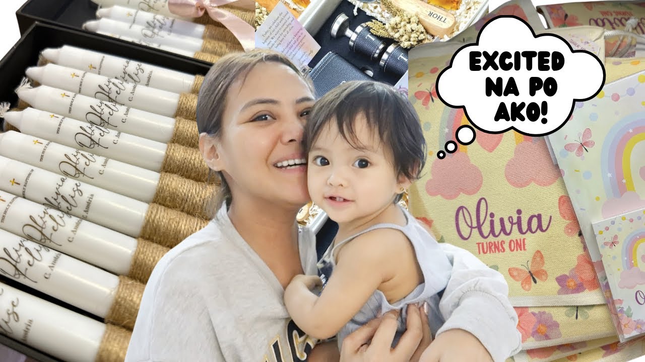 ALL SET NA PARA SA BINYAG AT BIRTHDAY NI OLI + SKIN CARE ROUTINE NI AYI ...