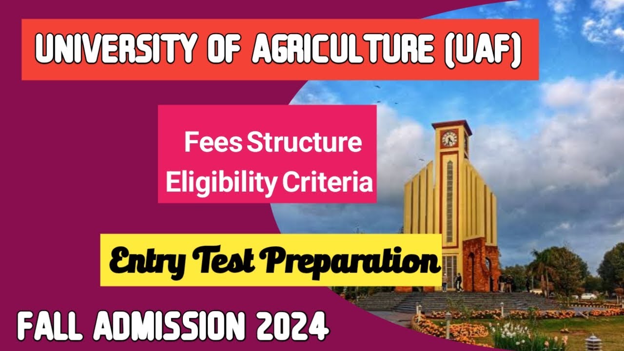 UAF | UAF faisalabad fall admission 2024 | Entry test preparation uaf ...