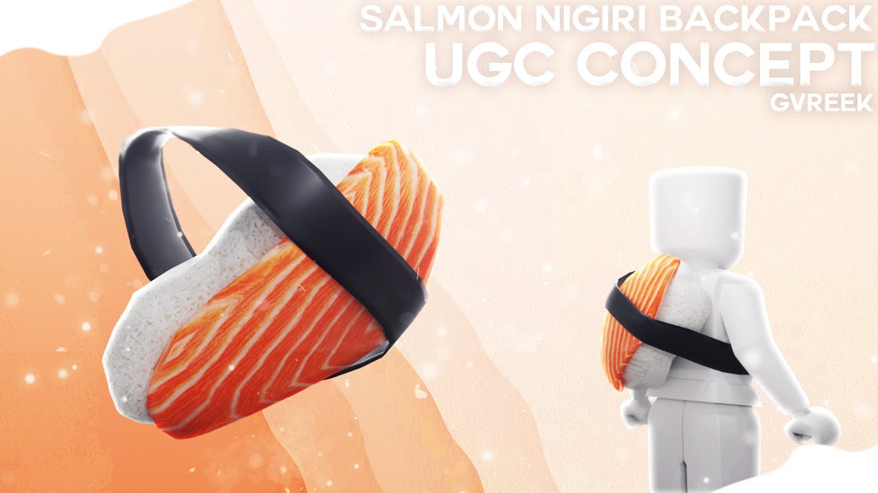 Salmon Nigiri Backpack || Roblox UGC Concept Speedmodel - YouTube