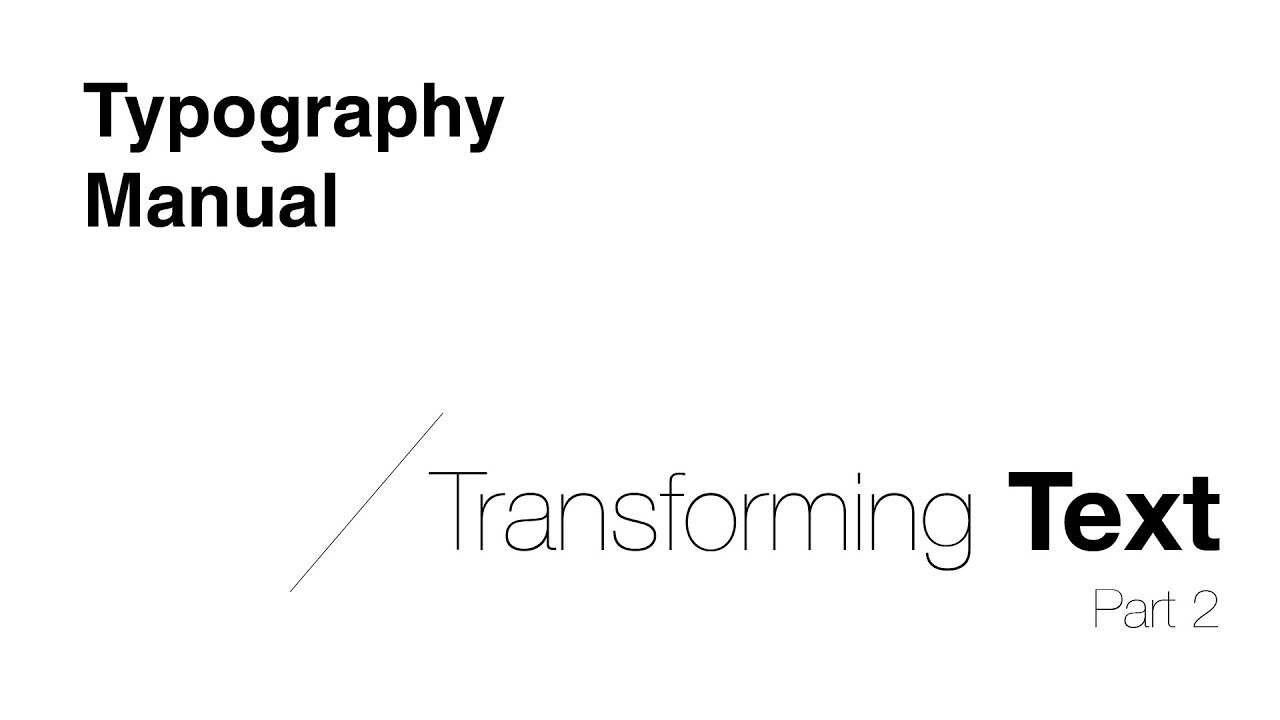 Manual Typography's After Effects Tutorial: Part 2 - Transforming Text ...