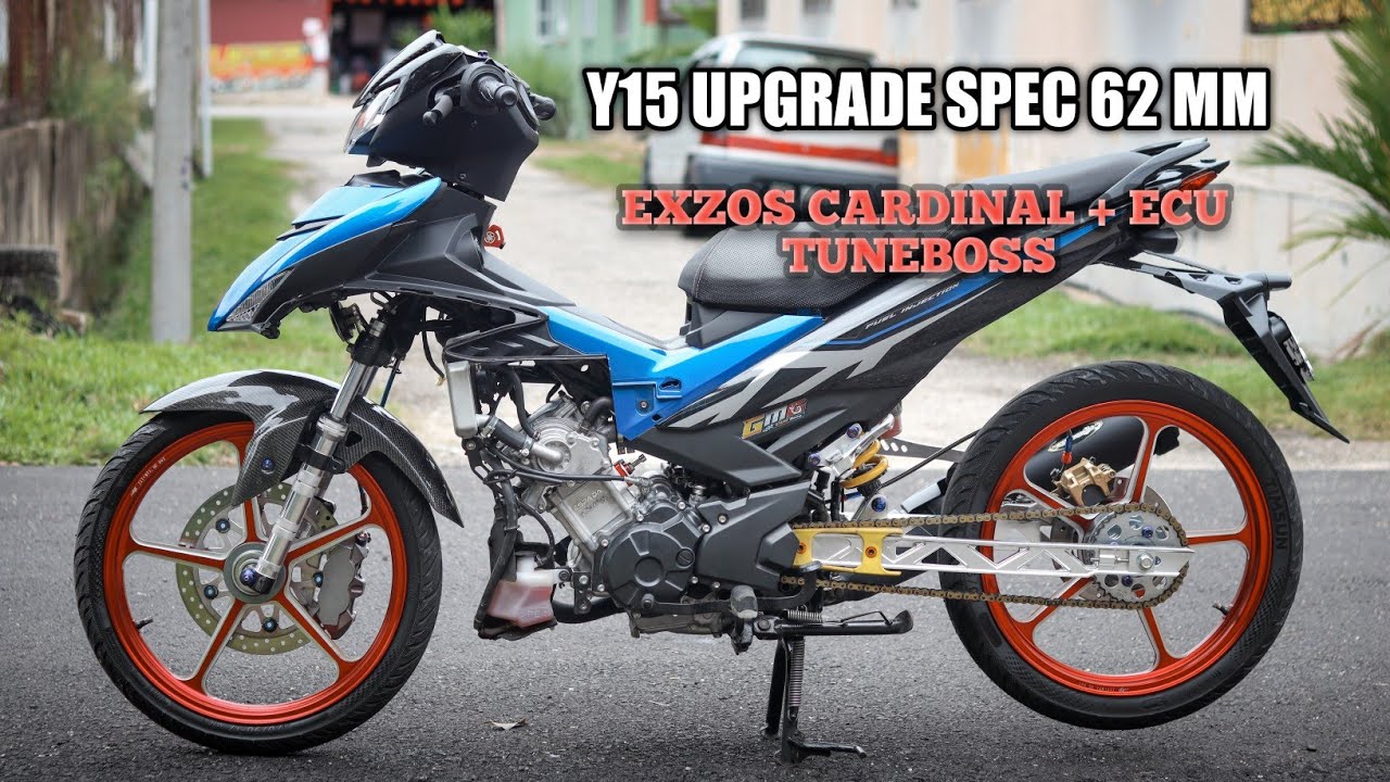 Y15 UPGRADE SPEC 62 MM + EXZOS CARDINAL ECU TUNEBOS#y15zr #yamaha - YouTube