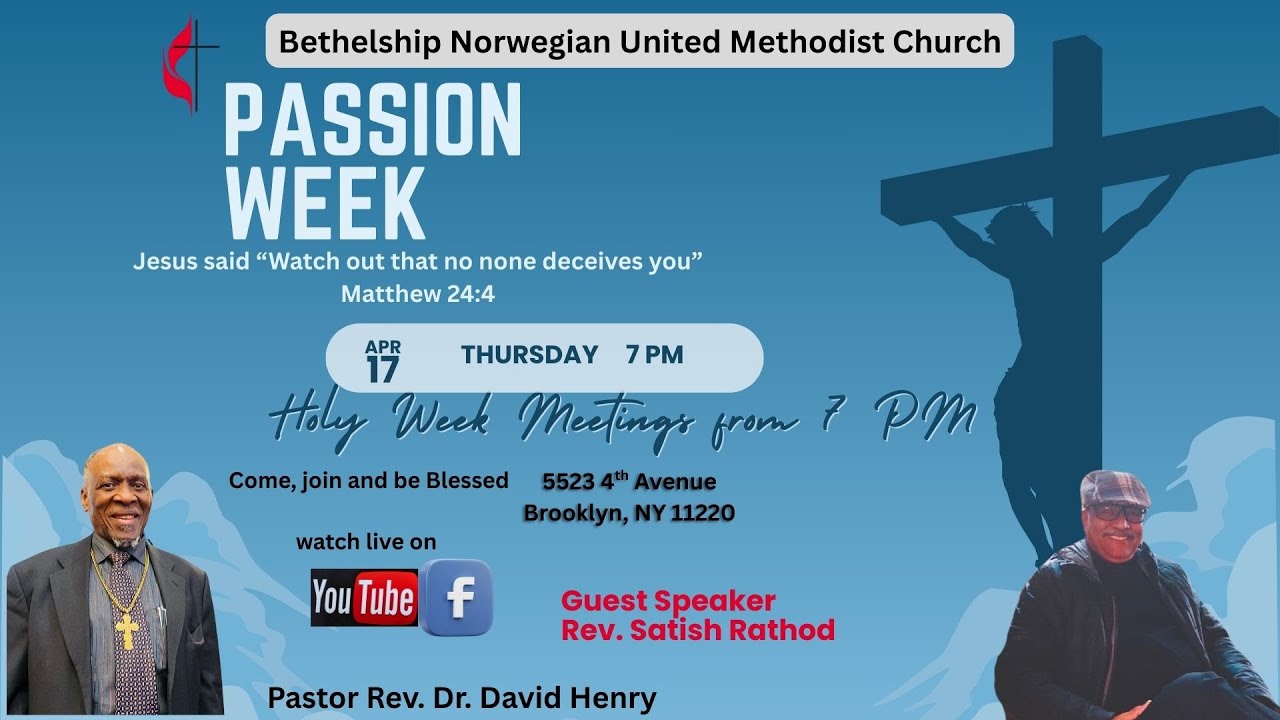 BNUMC Passion Week Thursday Worship Service Live Stream 04/17/2025 ...