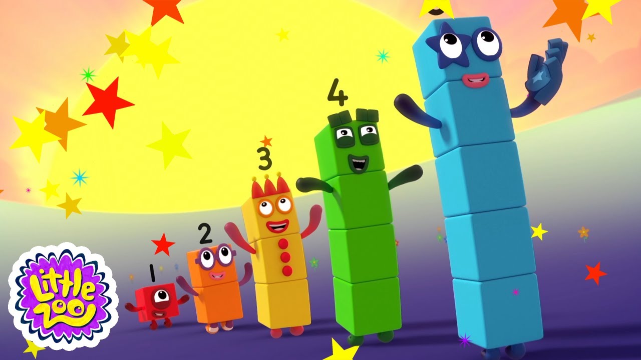 Stampolines Math Madness | Best of 1 to 5 | Learn to count ...