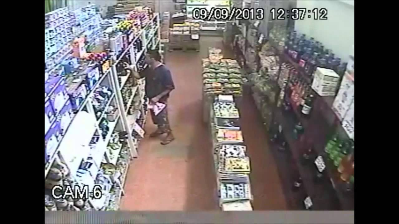 Câmera de segurança flagra homem furtando 1 litro de Whisky em ...