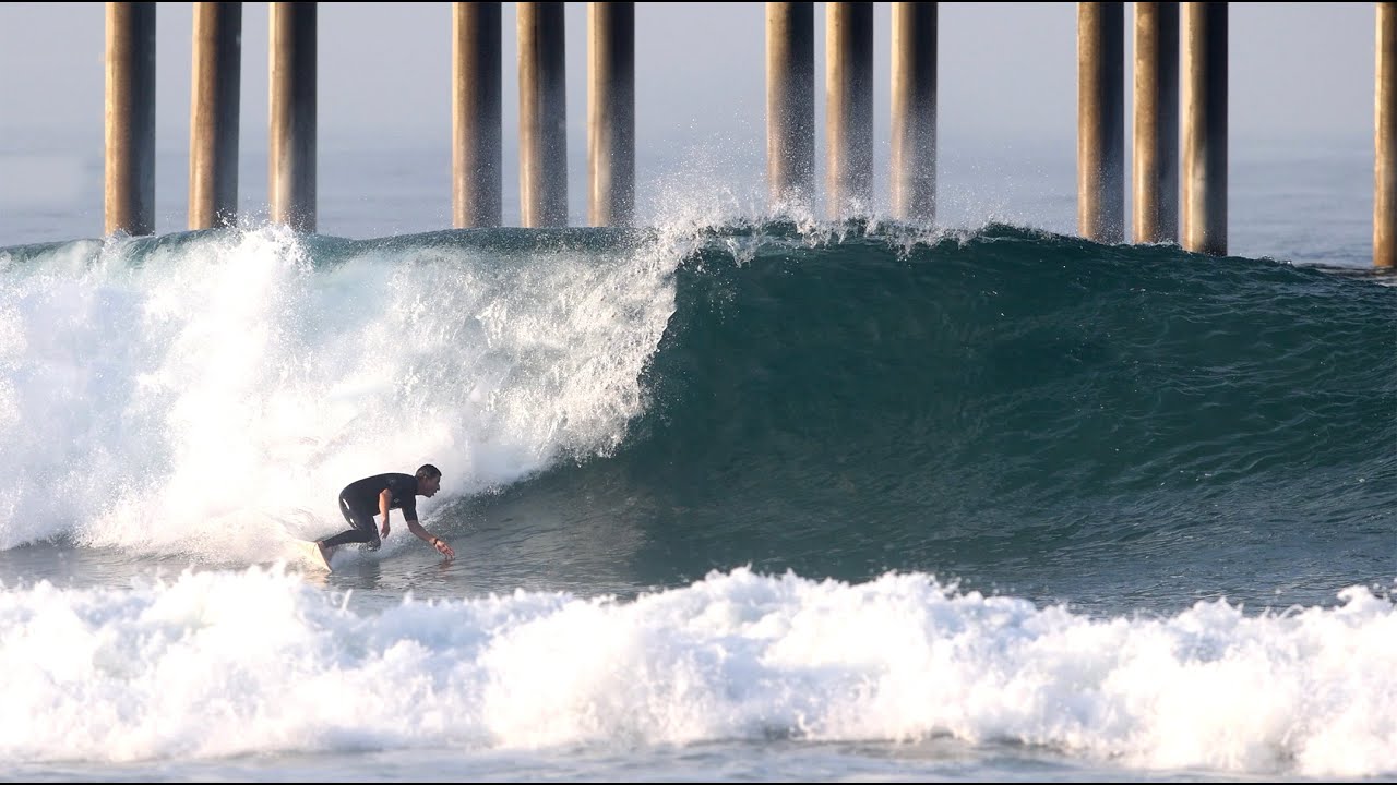 We FINALLY had waves! Summer surfing in Huntington Beach - YouTube