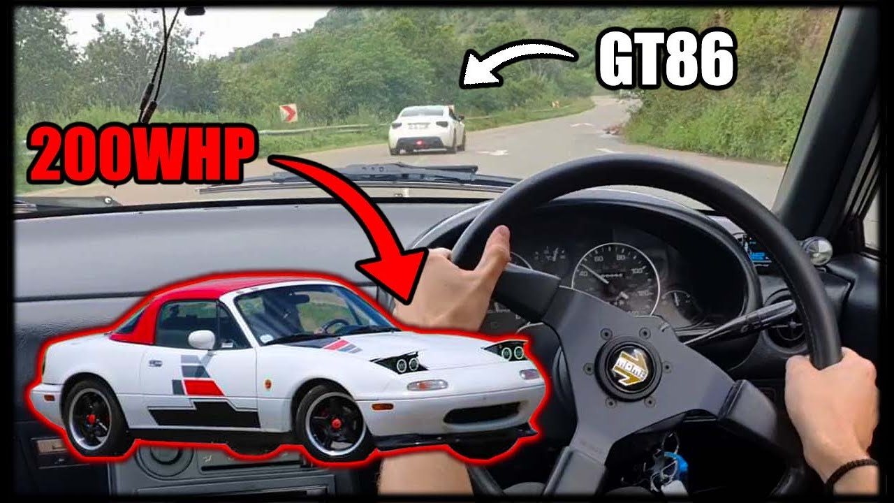 GT86 Owner challenges 200WHP TURBO MIATA to TOUGE! - YouTube