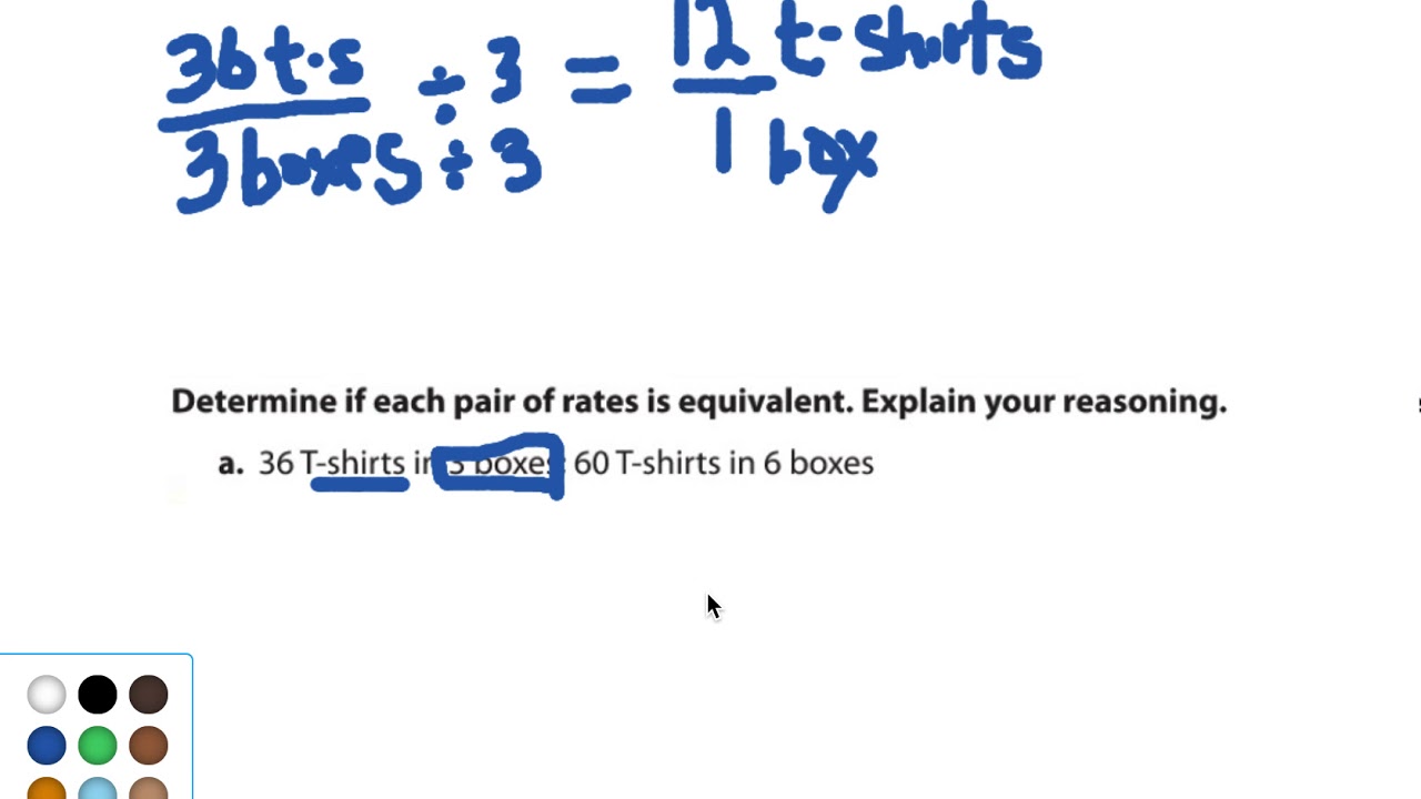 Equivalent rates example 1 - YouTube
