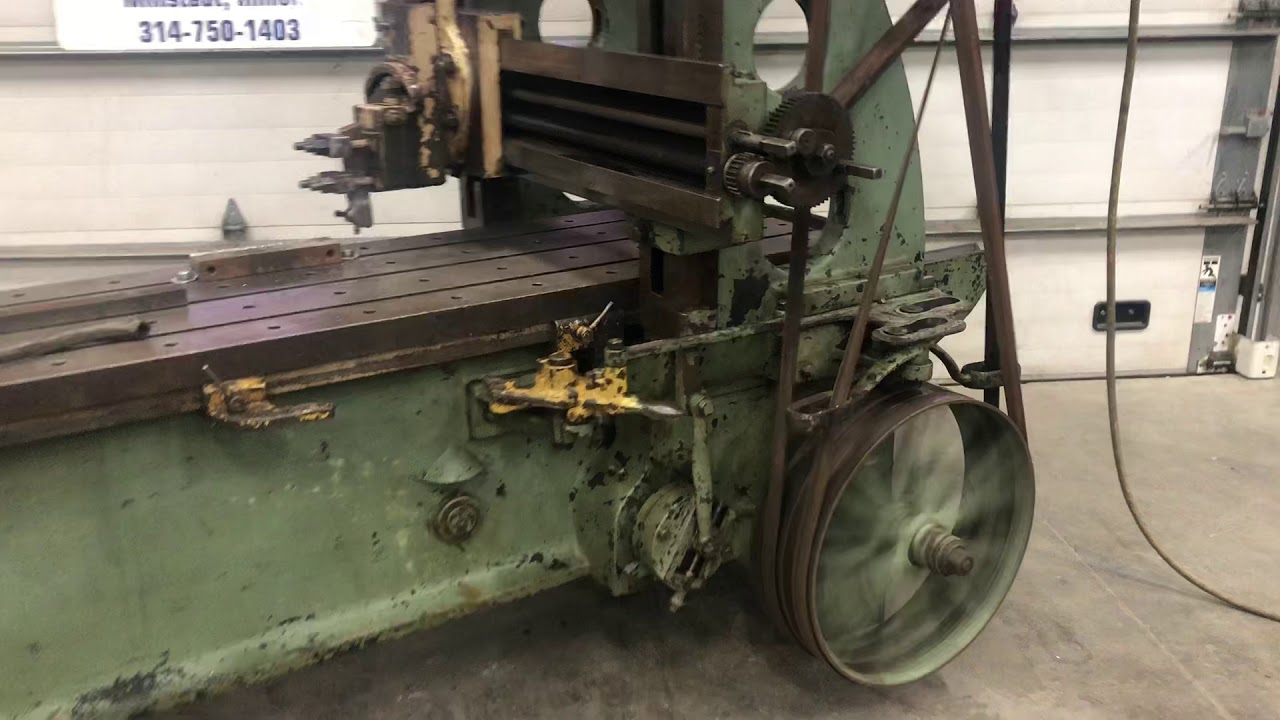 G A Gray 72” metal planer - YouTube