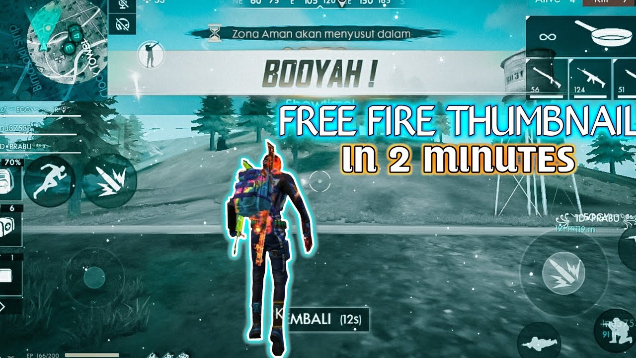 BEST THUMBNAIL EDITING FOR FREE FIRE ||2 MINUTE ME FF THUMBNAI || FREE ...
