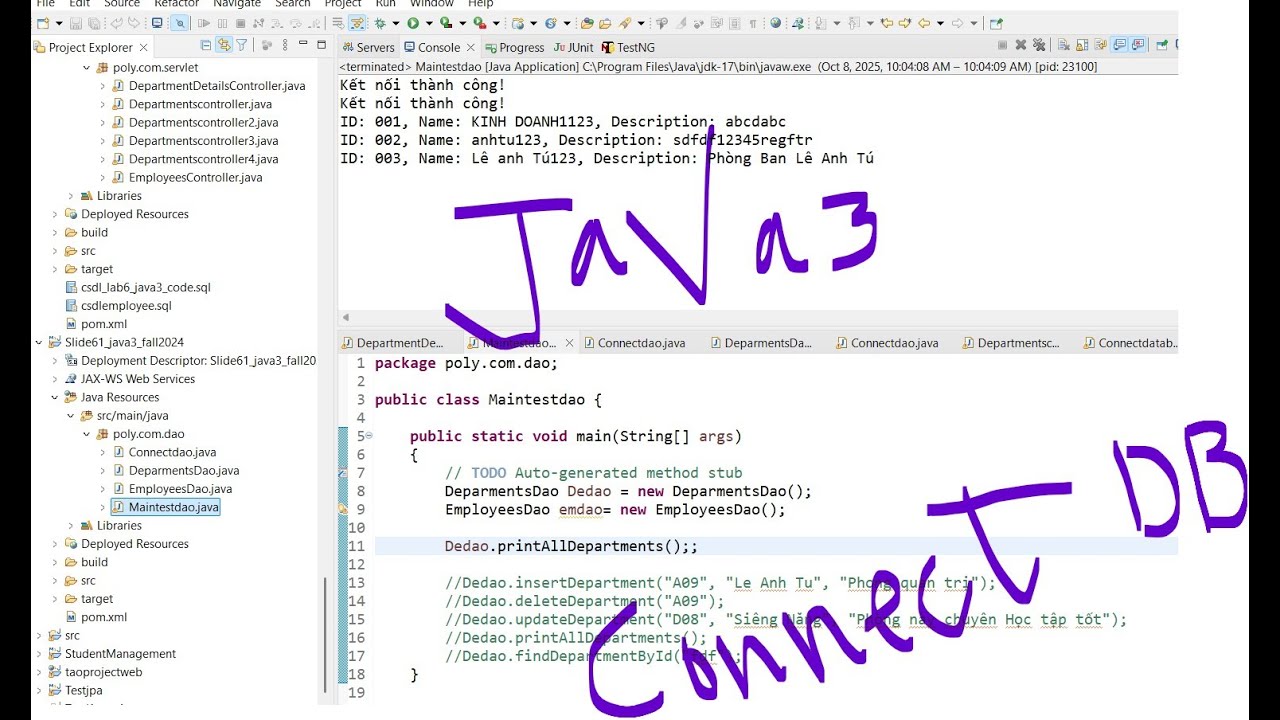 LAB6_FALL2025_B2_KẾT NỐI DATABASE TRONG JAVA3 SERVLET-FALL2025_LAB6 - YouTube
