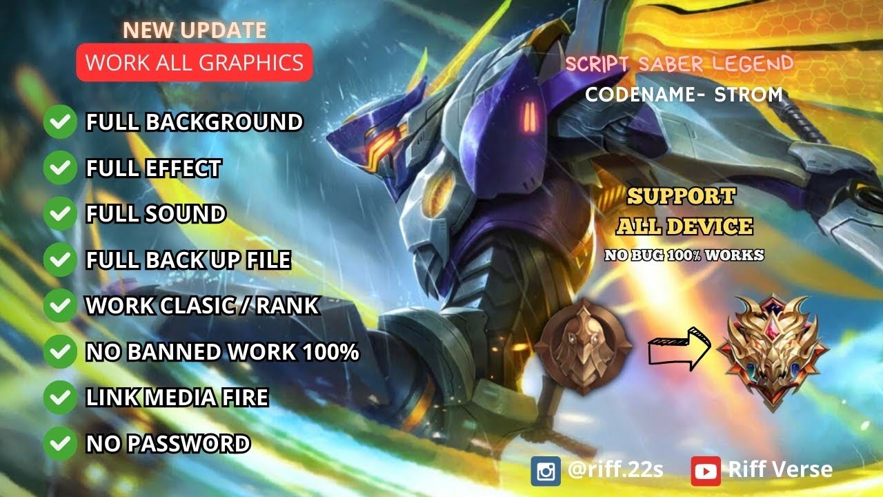 Script Saber Legend - Codename- Strom | Full Effect Voice | No Password ...