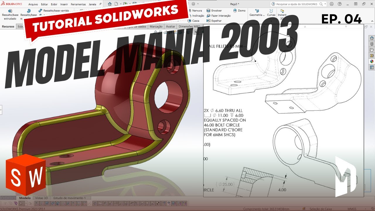 TUTORIAL SOLIDWORKS 2024 - MODEL MANIA 2003 - YouTube