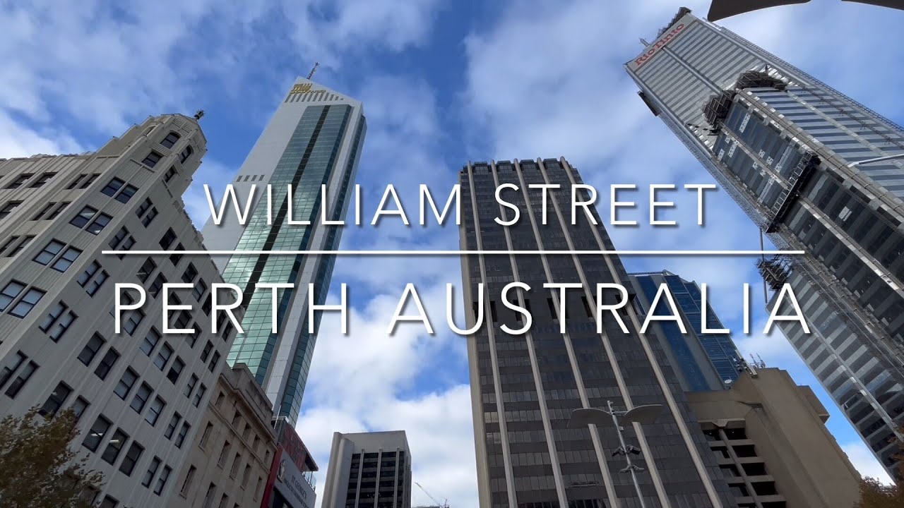 Exploring Perth Australia | City Walking Tour | William Street (Part 1 ...
