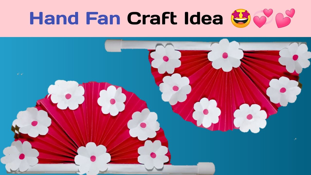 How to make a Hand fan | using paper | paper craft #grow_youtube ...