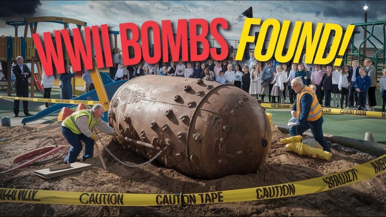 WWII Bombs Unearthed Under English Playground - YouTube
