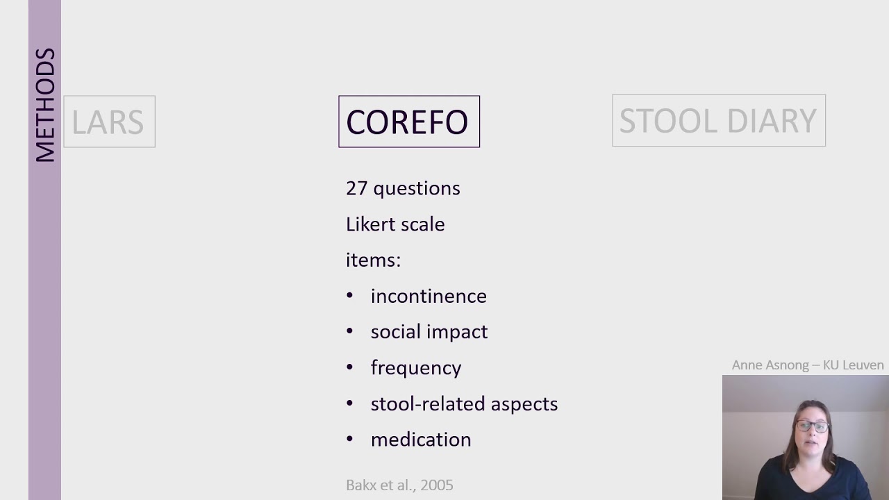 ICS 2020 Abstract #72 Are LARS and COREFO questionnaire good evaluation ...