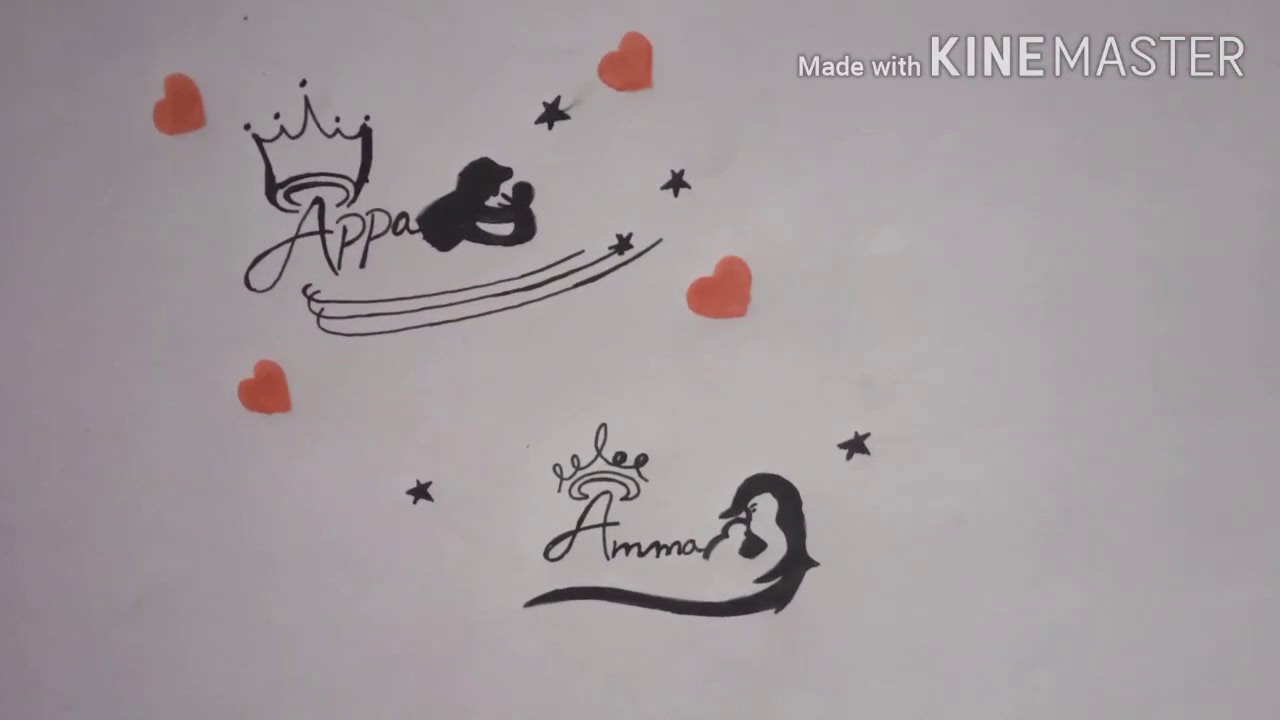 Amma and Appa || letter drawing - YouTube