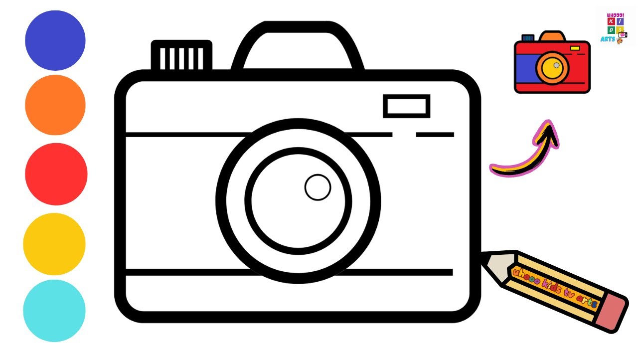 How to draw a camera easy step by step | camera drawing easy and simple ...
