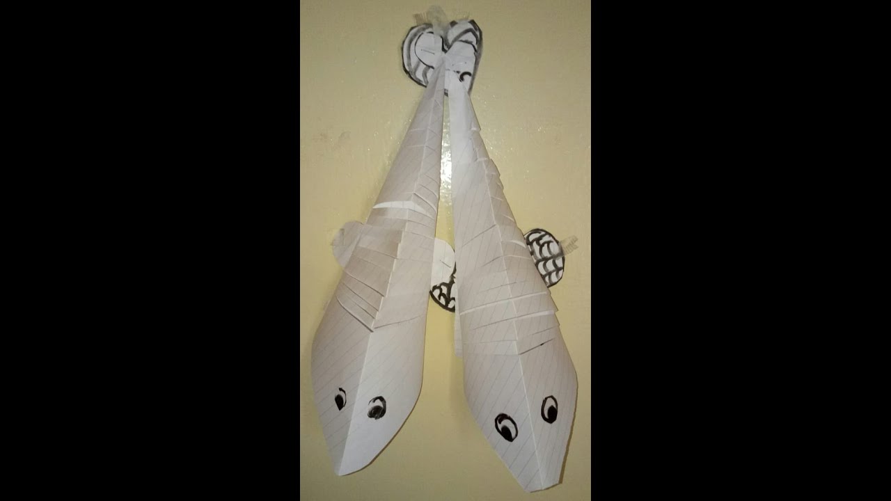 How to make 3D fish with paper - YouTube