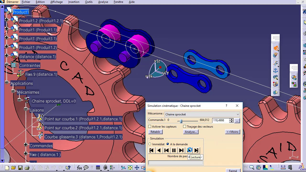 CATIA tutorial : Create a chain sprocket animation - YouTube
