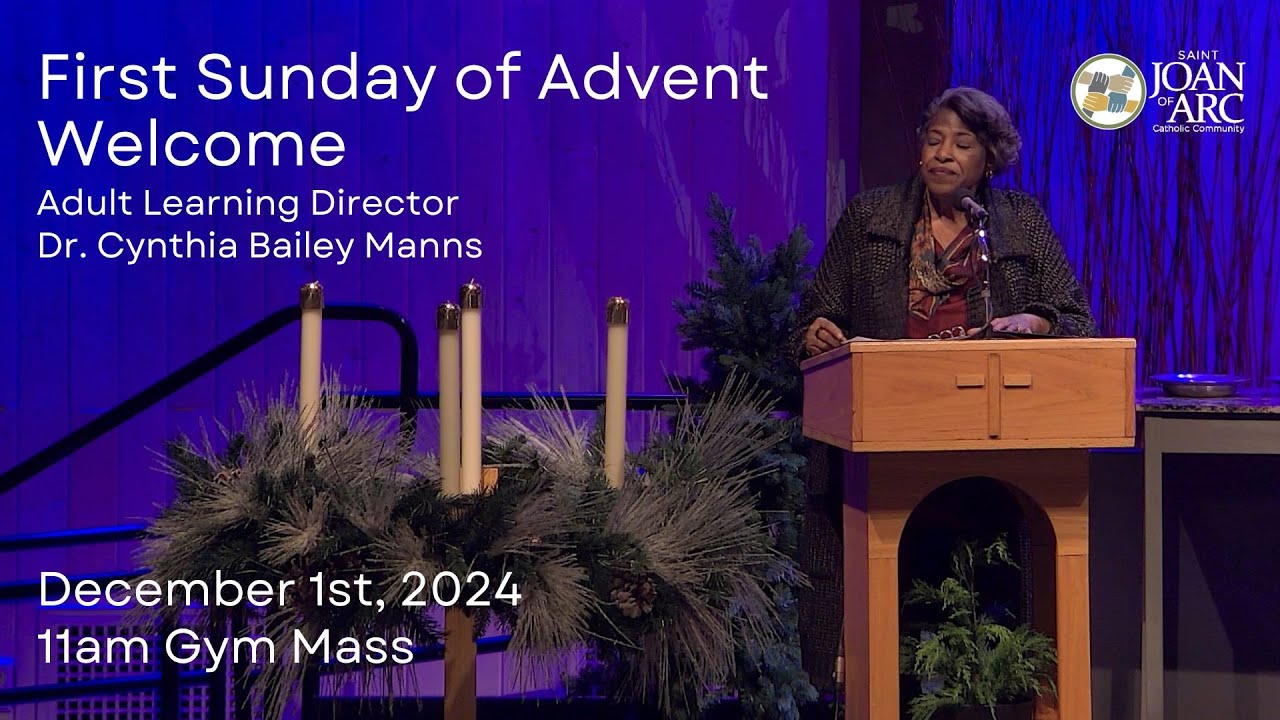 First Sunday of Advent Welcome, Dr. Cynthia Bailey Manns - YouTube