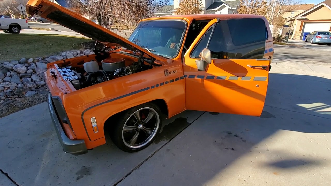 75 K5 blazer 2wd Squarebody Stroked bbc 454 fitech fuel injection 583hp ...