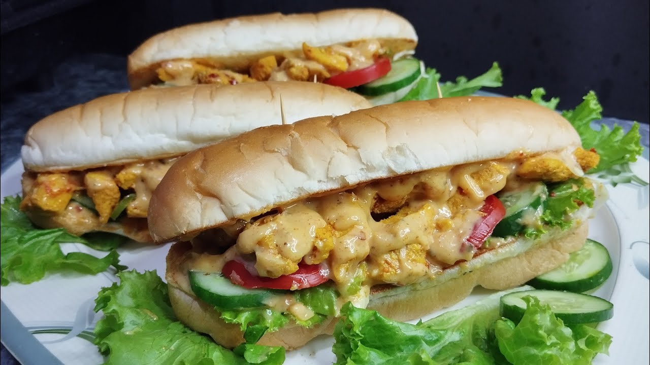 Subway Sandwich Recipe / New Chicken Subway Sandwich Recipe / Sandwich ...