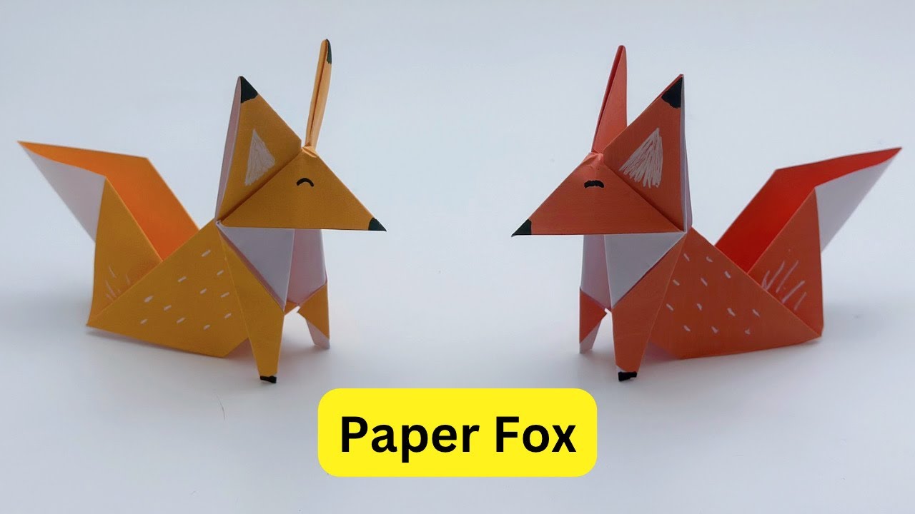 How To Make Easy Paper FOX For Kids / ORIGAMI FOX / Paper Craft Easy ...