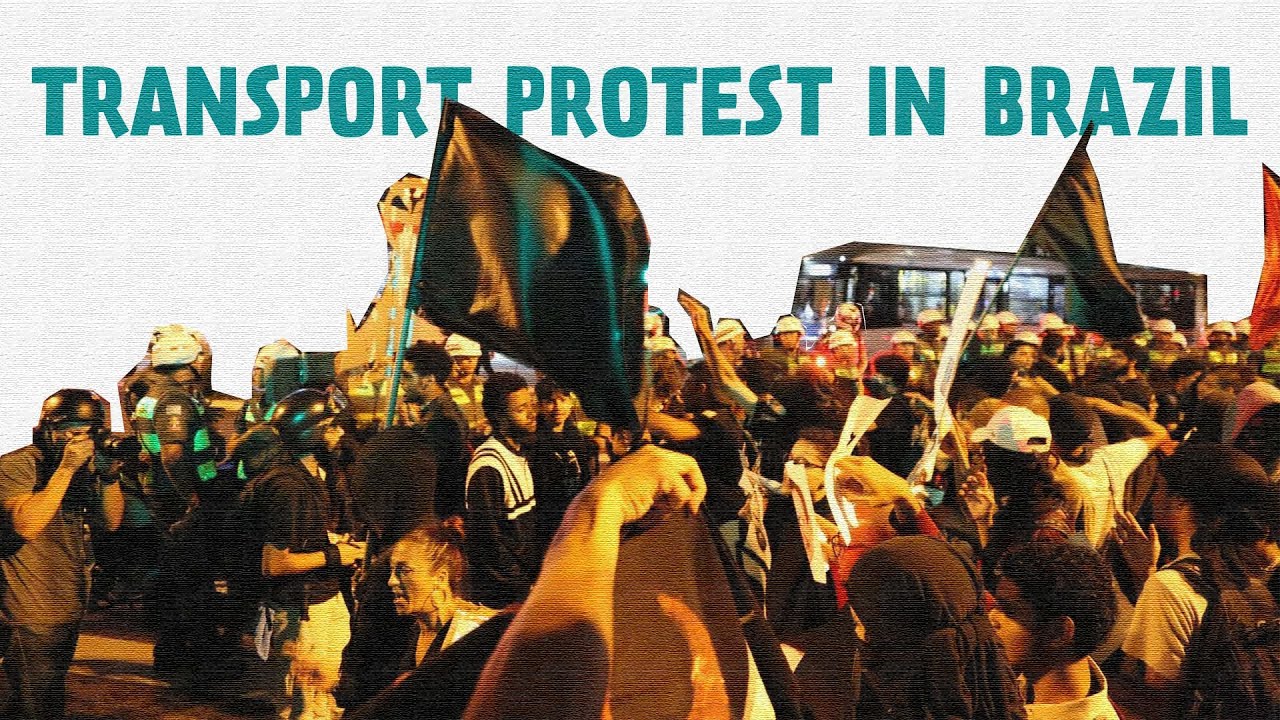 Social movements in Brazil protest public transport fare hike. - YouTube