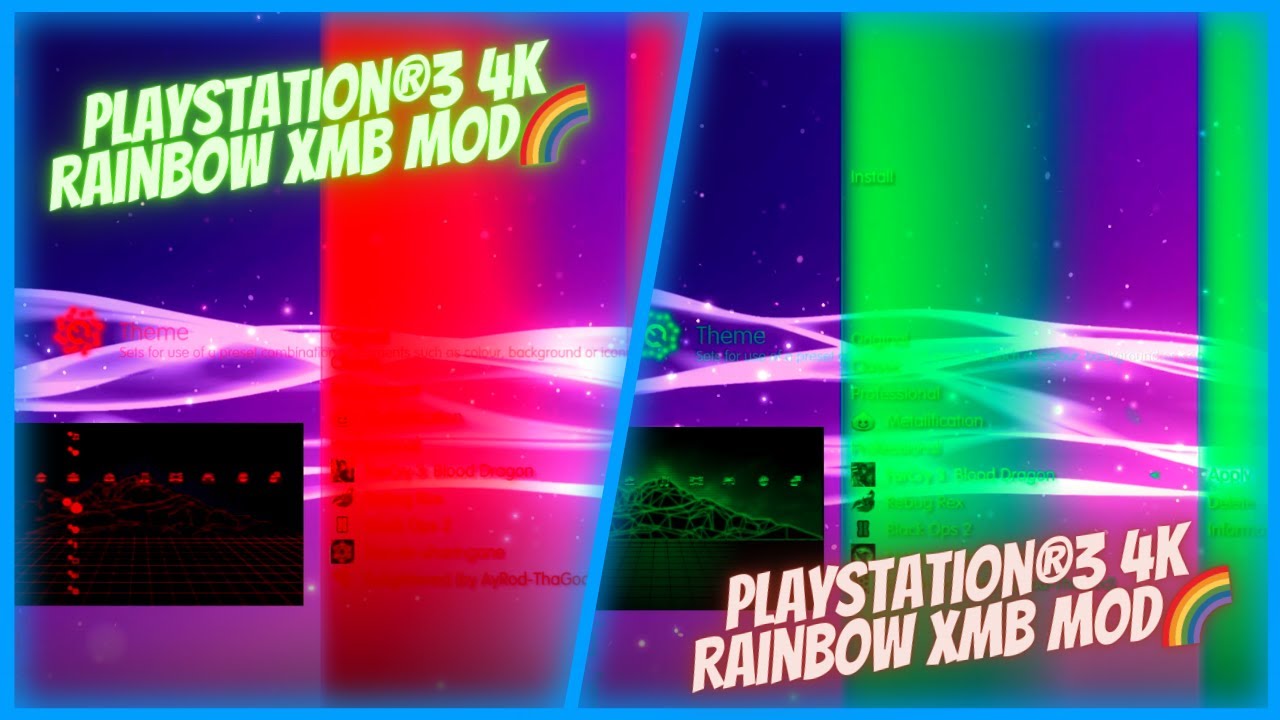 PlayStation®3 4K Rainbow XMB Mod🌈 - YouTube
