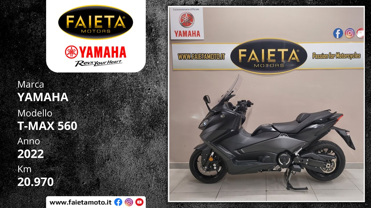 Faieta Motors Usato | Yamaha T-Max 560 - Anno 2022 - YouTube