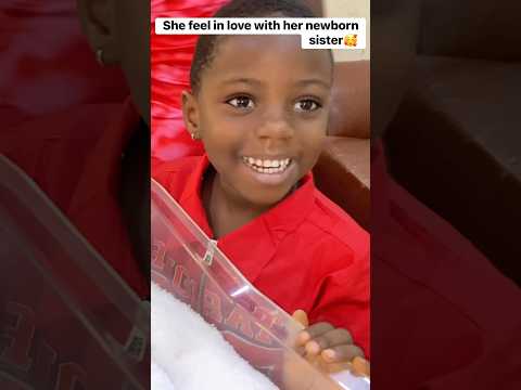 Meeting my newborn baby sister for the first time #viral #shorts #newborn