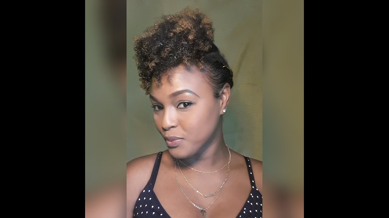 Easy Curly Puff Bang|Everyday Style for Natural Hair - YouTube