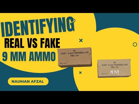 Identifying real vs fake 9 mm ammo - YouTube