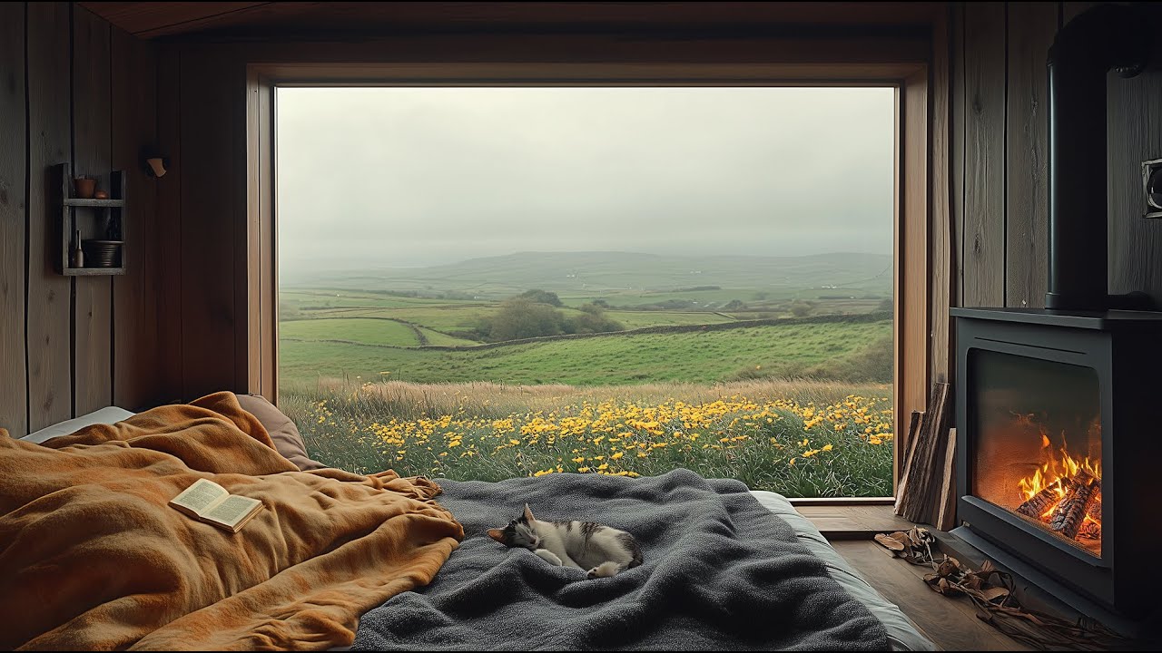 Relaxing Spring Rain From A Cozy Nook In Ireland🌧️🌼Spring Ambience With ...