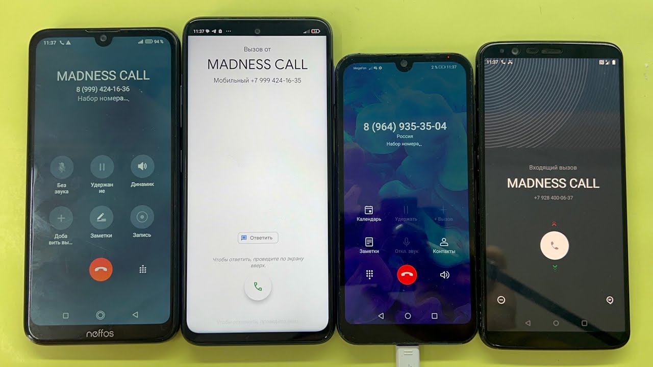 Incoming Call Xiaomi Redmi Note 11S NFC and OnePlus 5T / Outgoing Call ...
