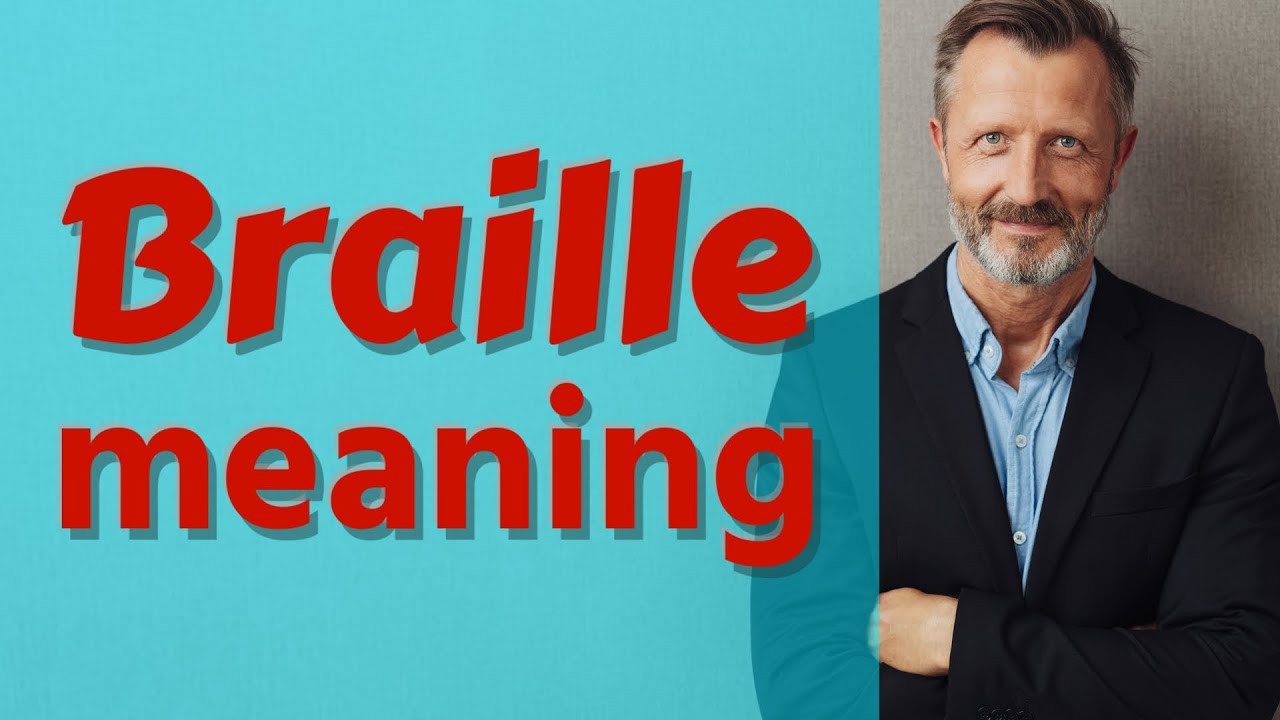 Braille | Definition of braille - YouTube