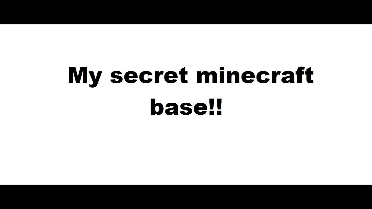 My secret base/minecraft - YouTube