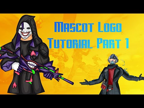 Mascot Logo Tutorial Timelapse Part 1 - YouTube