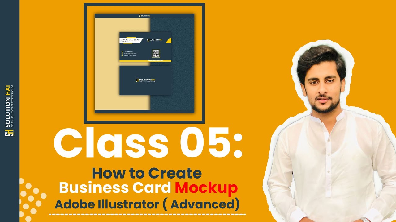 How to Create Business Card Mockup Design in Adobe Illustrator ...
