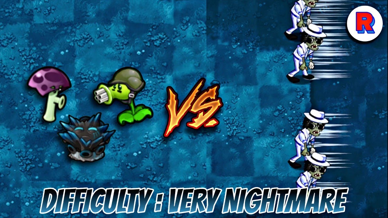 1 Scary Shroom, 6 Gatling Pea, 6 Oblivion Shroom Versus Pasukan ...