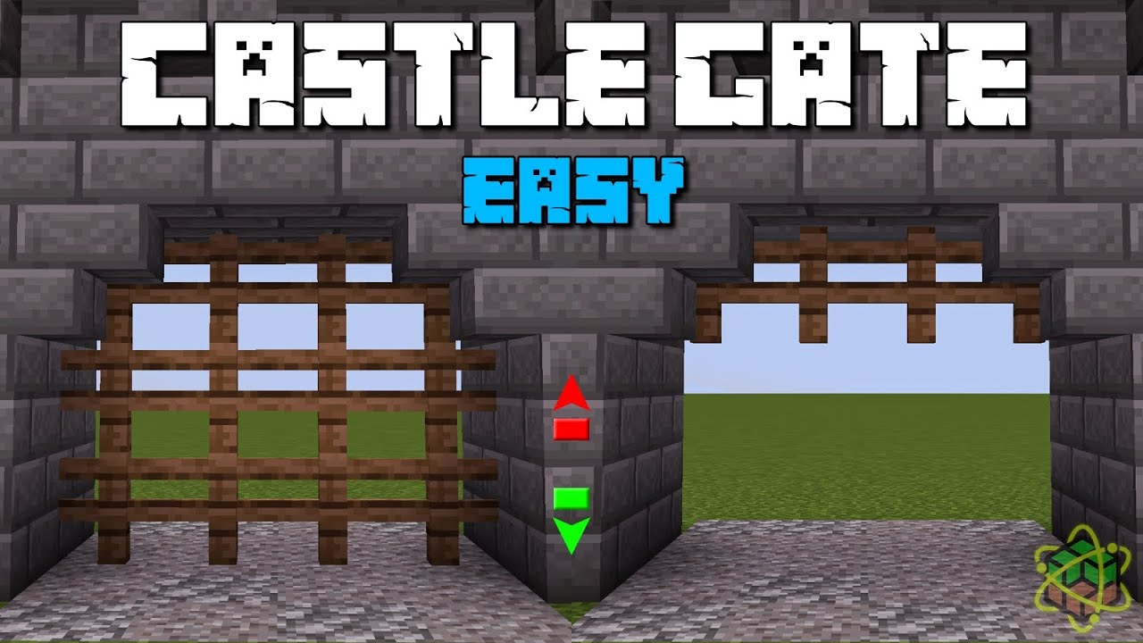 بهترین در رد استونی ماینکرافت | Minecraft castle gate (easy) - YouTube