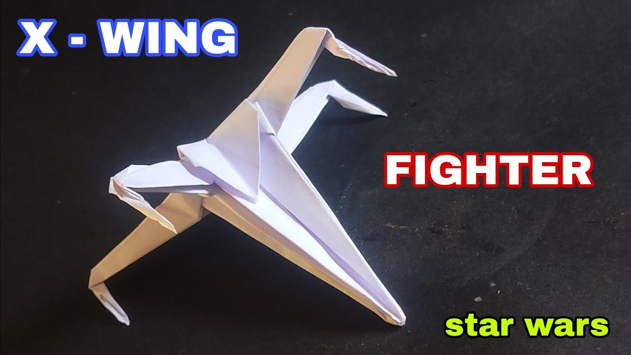 Wars X-Wing Fighter origami tutorial | Darth Vader Origami Paperart ...